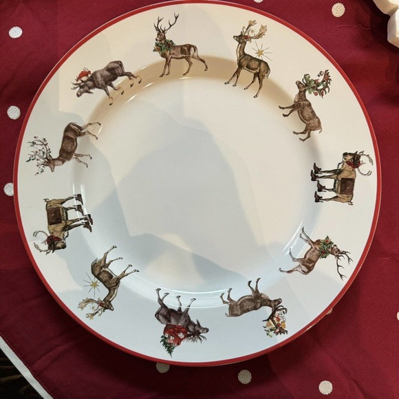Pottery Barn | Dining | Rare Nib Pottery Barn Silly Stag Dinner Plates ...